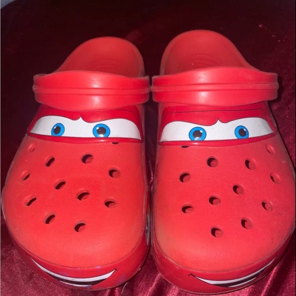 CROCS | Shoes | Lightning Mcqueen Crocs Lights Work Size 9m 1w | Poshmark